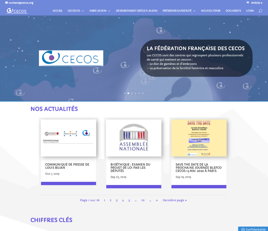 Le site de la Fédération Française des CECOS fait peau neuve | Dons de ...